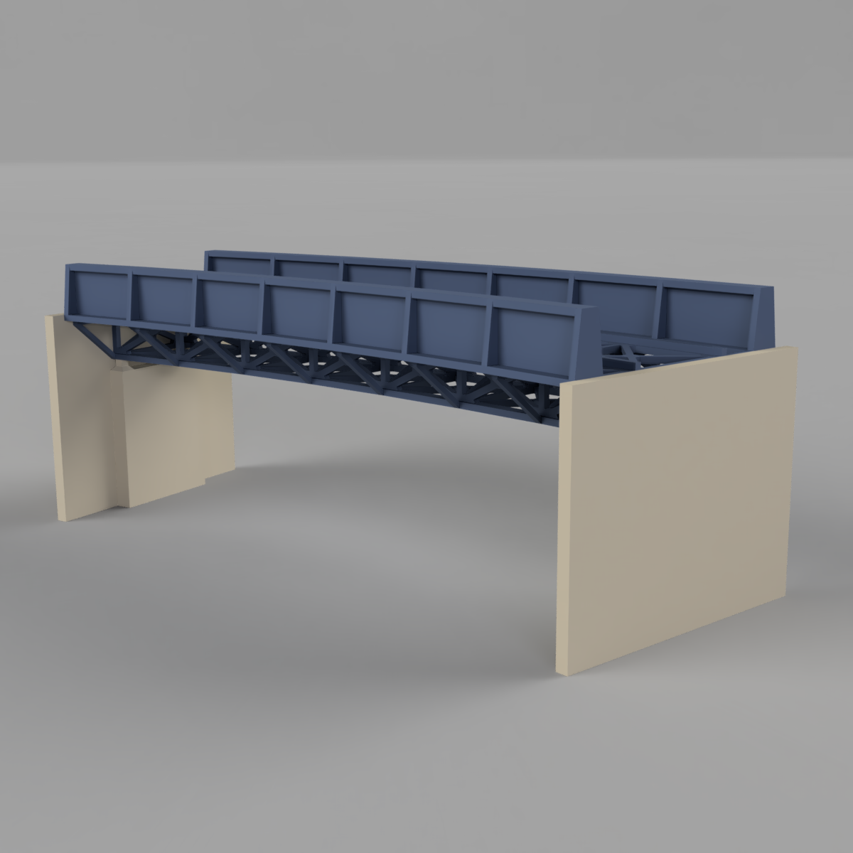 Free STL file N-scale curved steel bridge 🌉・3D printable object to ...