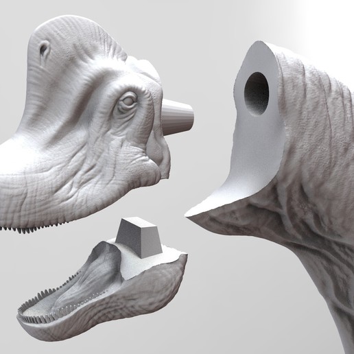 Download STL file Jurassic park Jurassic world Brachiosaurus 3D print ...