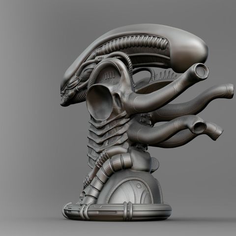 Download 3D printing models Original Alien Xenomorph Bust ・ Cults