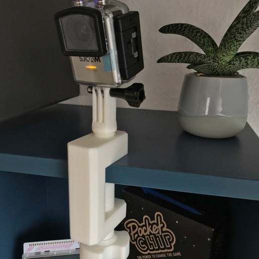 Download free 3D printer designs C-Clamp with GoPro Mount ・ Cults