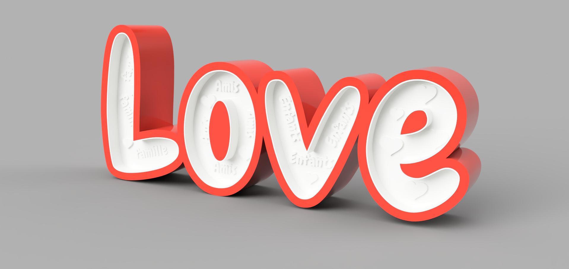STL file Love led ️‍🔥・3D print object to download・Cults