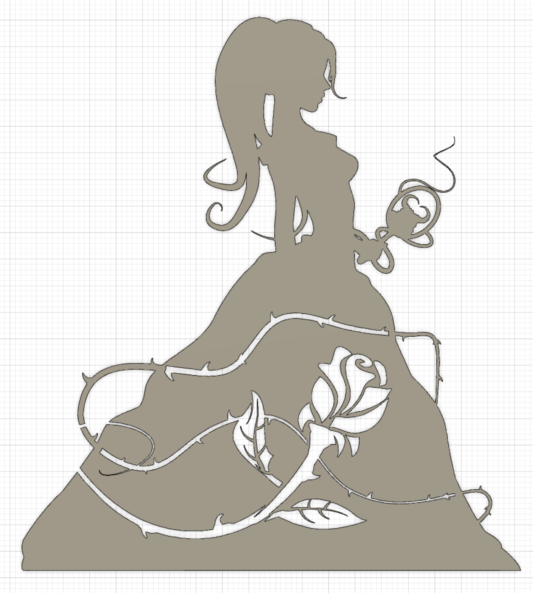 STL file Princess with Roses・3D printer model to download・Cults