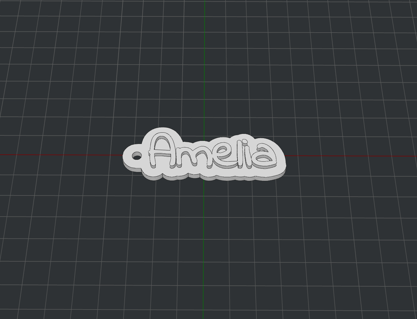 STL file Keychain Amelia・3D printing idea to download・Cults