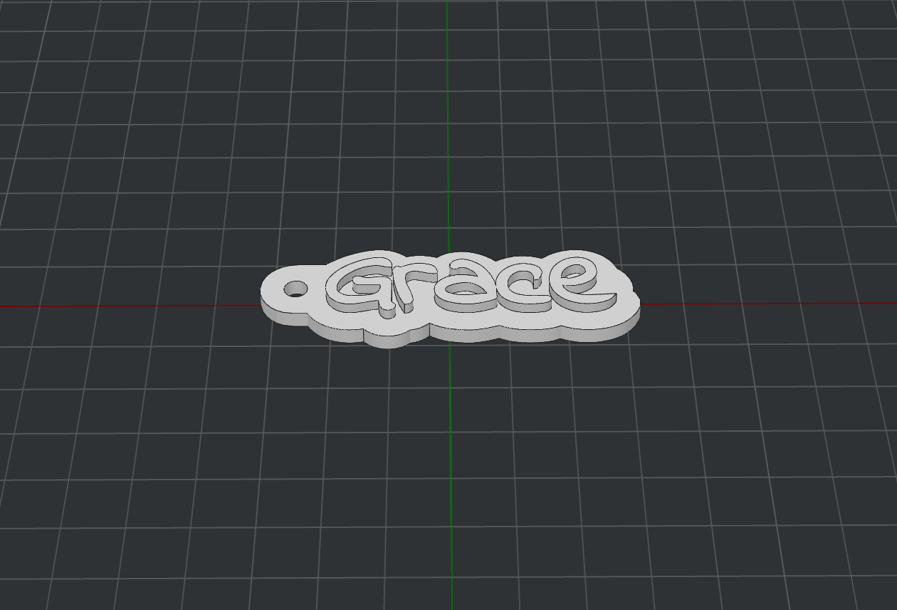 STL file Keychain Grace 🗝️・Template to download and 3D print・Cults