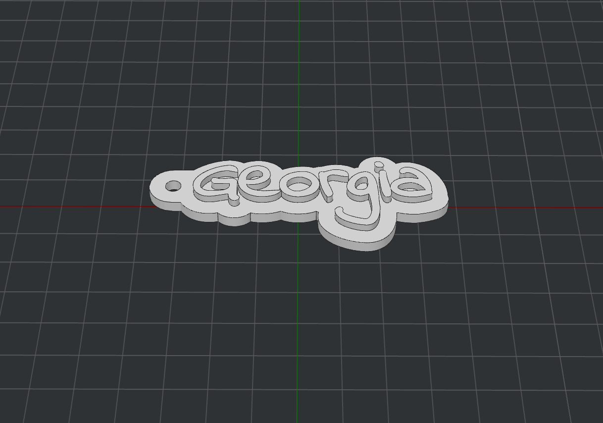 STL file Keychain Georgia・Template to download and 3D print・Cults
