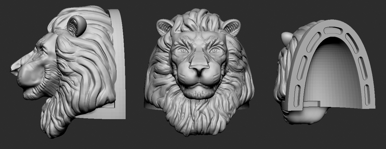 OBJ file Lion's Shoulderpad 🦁・Model to download and 3D print・Cults