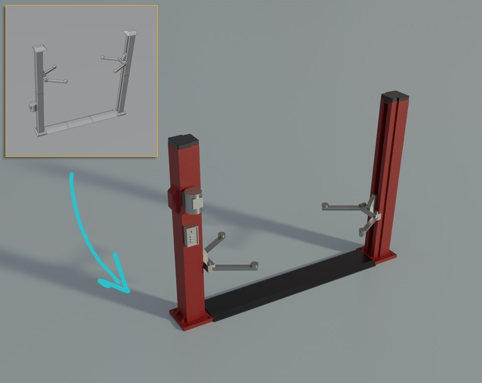 STL file 1/18 1/24 car lift 🚗・3D print design to download・Cults