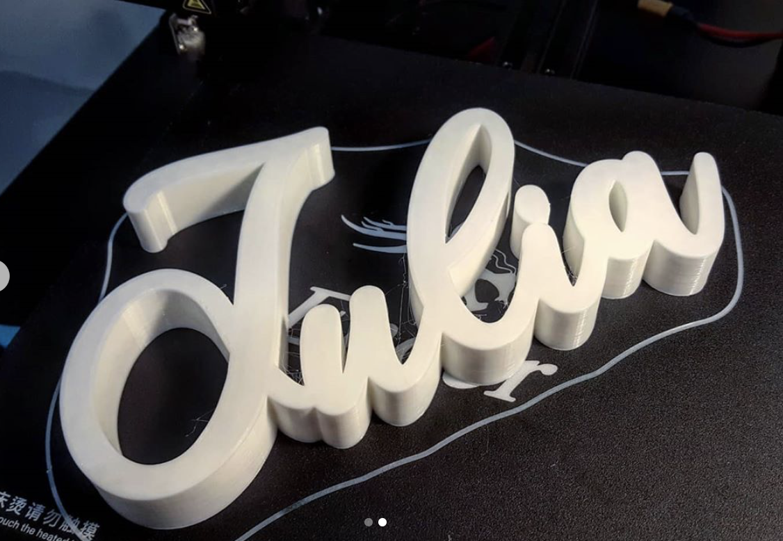 STL file Julia name / personalized name・Template to download and 3D ...