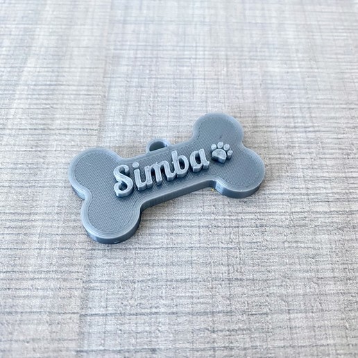 Descargar archivo STL Pet Tag name / Simba and Bolt • Diseño para la ...
