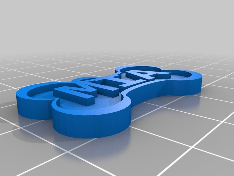 Free 3D file Dog tag MIA・3D printer design to download・Cults
