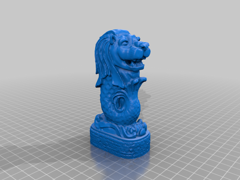 Fichier 3D gratuit ReSculpture du Merlion de Singapour・Modèle à ...
