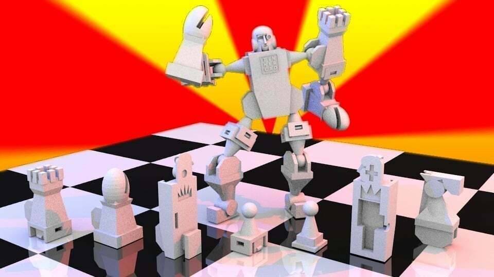 Free 3D file Action #Chess 2.X・3D printer model to download・Cults