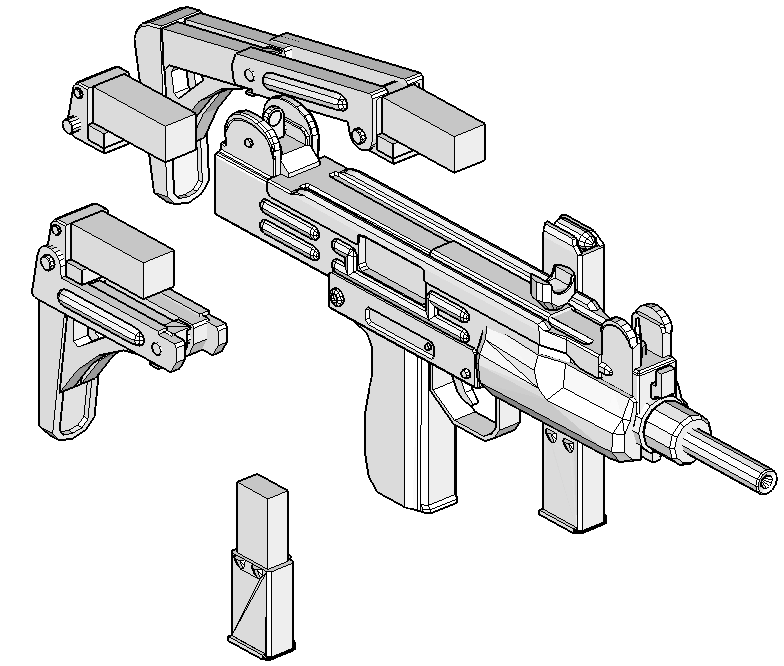 3D file 1/12 Walther UZI for figma 🦸・Design to download and 3D print・Cults