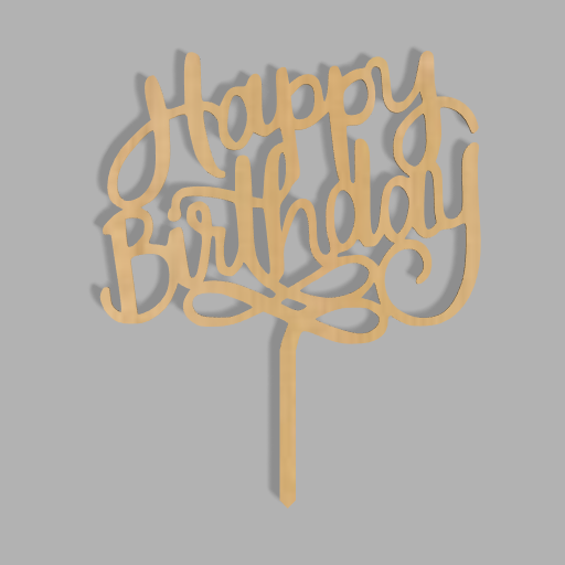 STL file Happy Birthday Cake Topper・3D printable design to download・Cults
