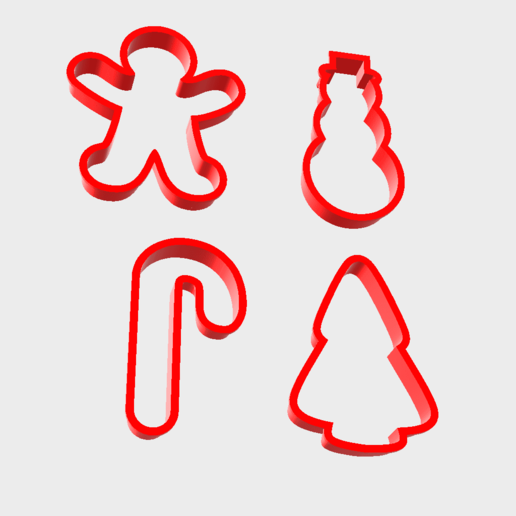 Download STL file Christmas Cookie Cutters • Template to 3D print ・ Cults