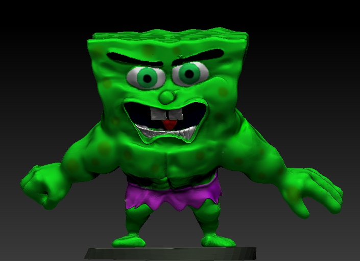 Fichier STL HULK SPONGEBOB 🦸・Modèle pour imprimante 3D à télécharger・Cults