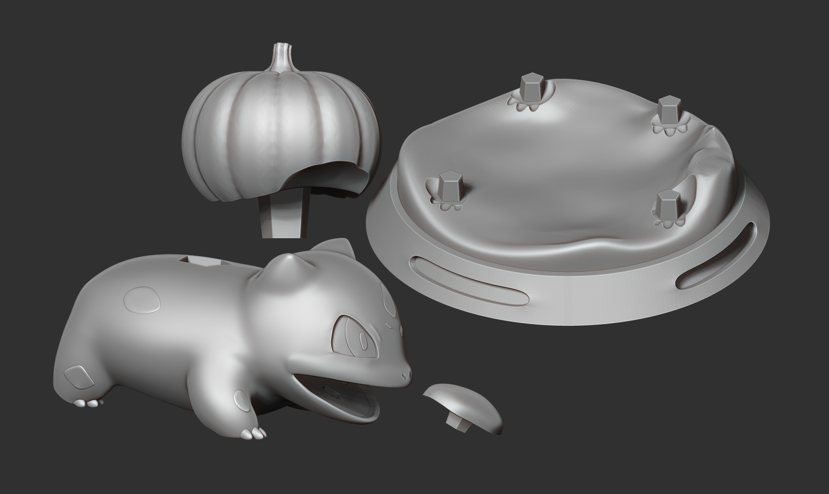 3D file Bulbasaur - Pokemon Fanart・3D printer model to download・Cults