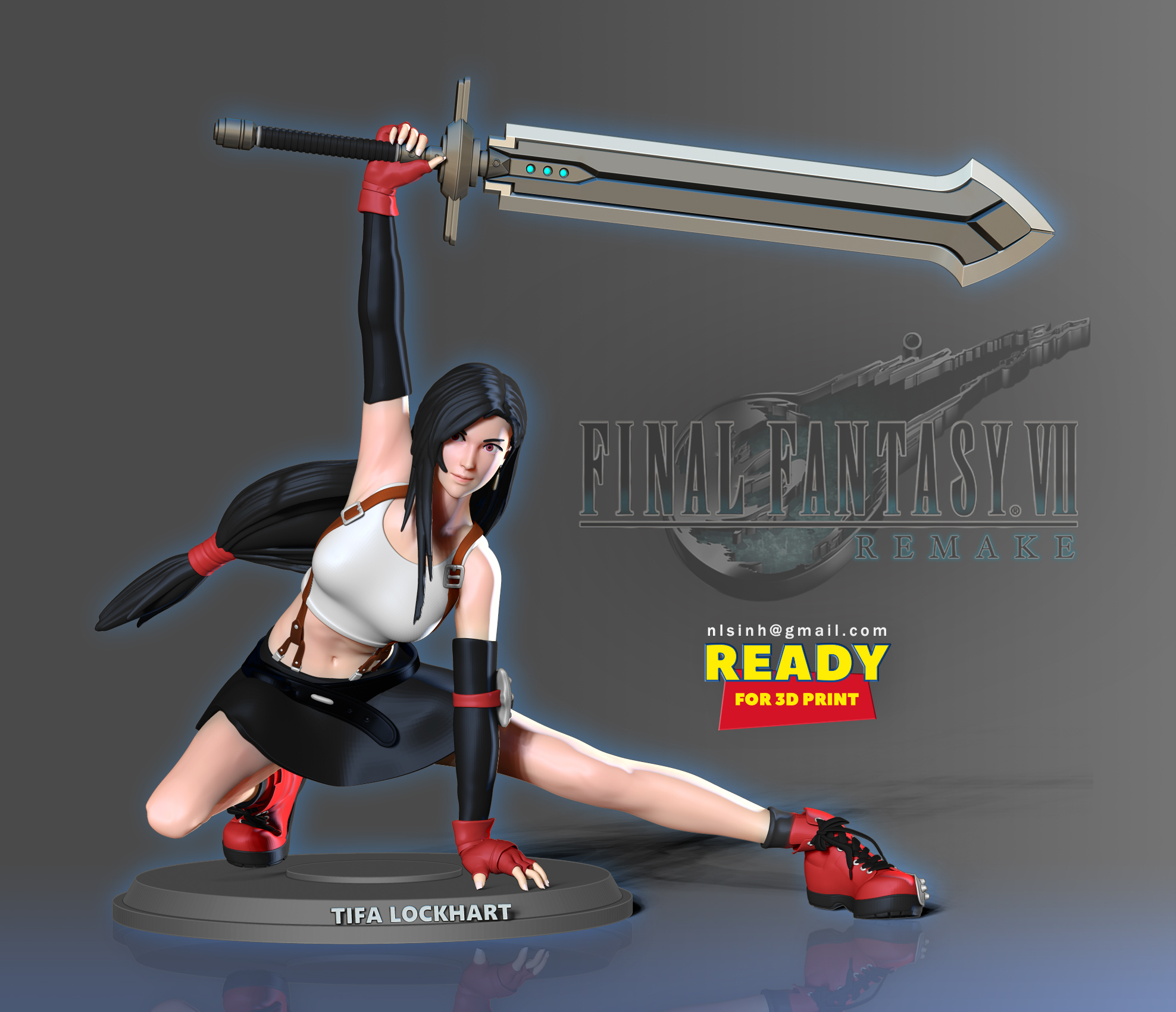 3D file Tifa Lockhart・3D printing template to download・Cults