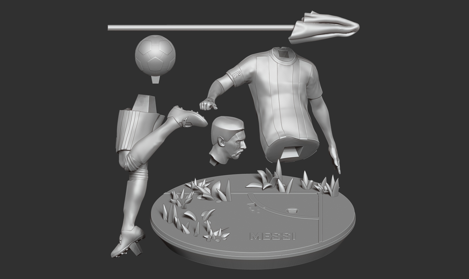3D file Lionel Messi 🏈・3D print design to download・Cults