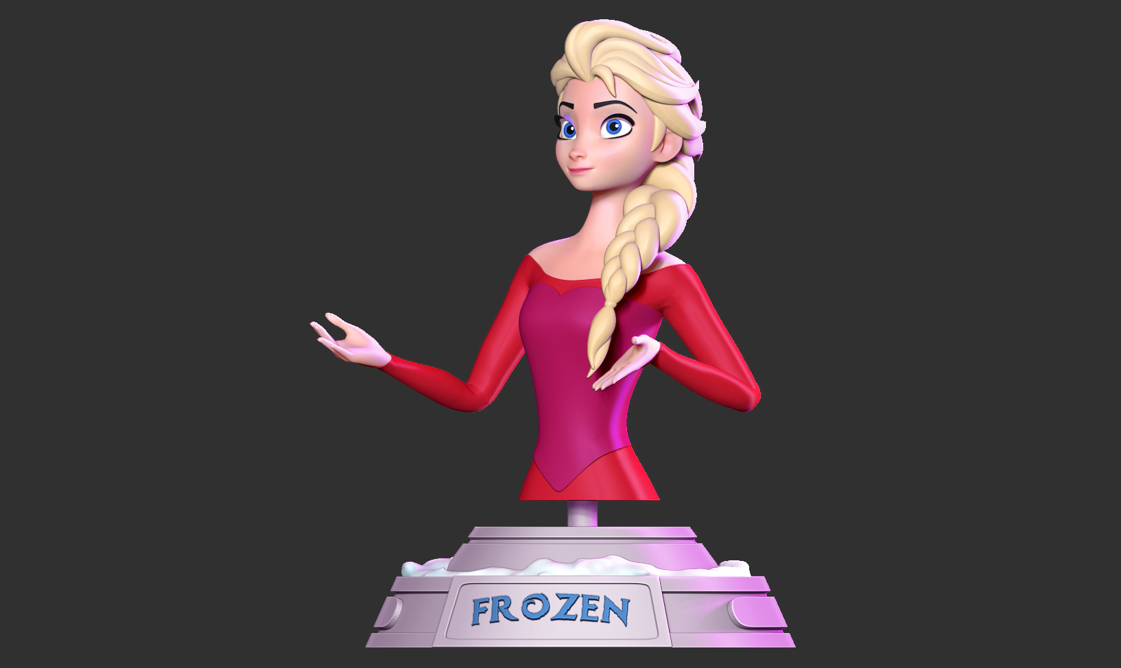 3D file Elsa bust・3D print object to download・Cults