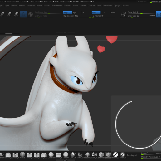 Download STL file Light Fury Dragon • 3D printable template ・ Cults