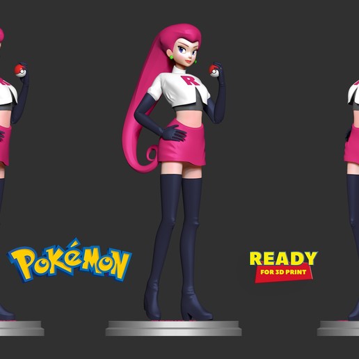 Download STL file Jessie - Pokemon Fanart • 3D print design ・ Cults