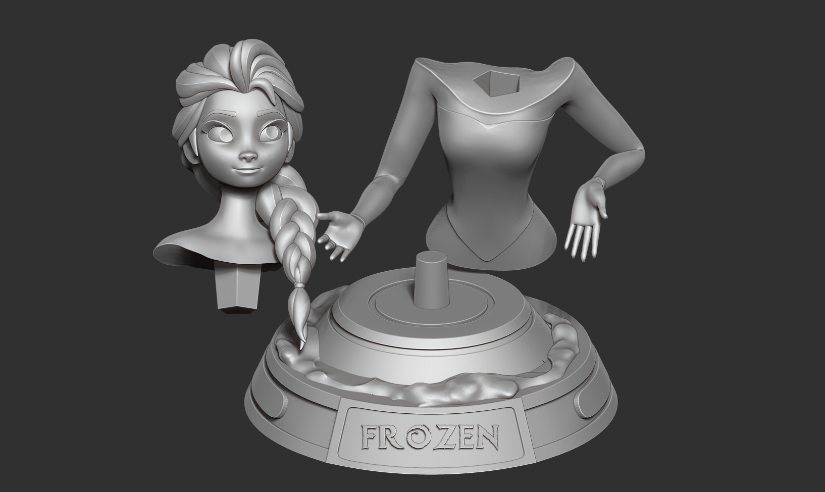 3D file Elsa bust・3D print object to download・Cults