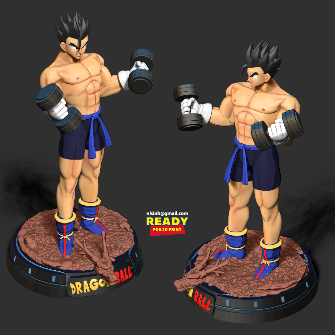 3D file Gohan with gym・3D printable model to download・Cults