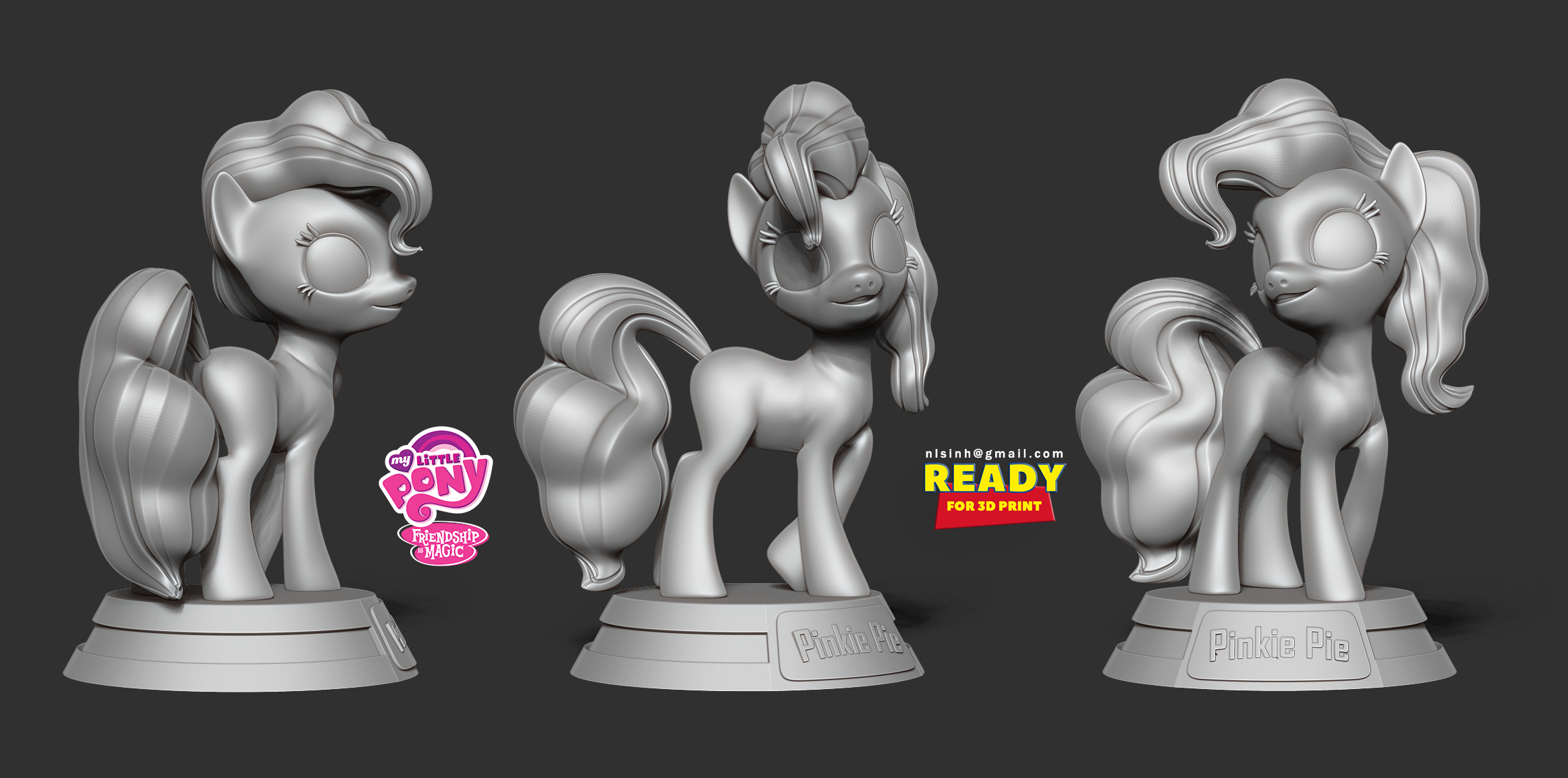 3D file Pinkie Pie - Little Pony・3D printer model to download・Cults