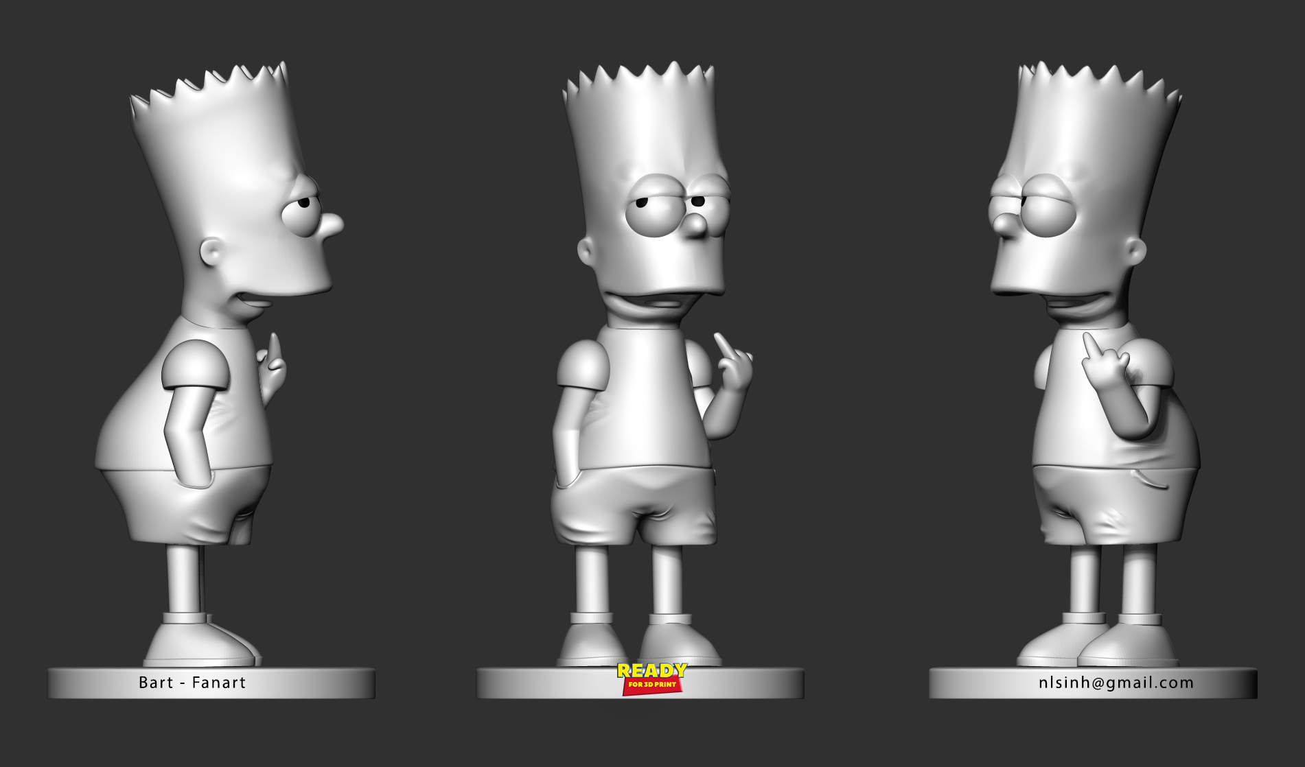 Télécharger fichier STL Bart Simpson • Modèle imprimable en 3D ・ Cults
