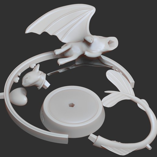 Download STL file Light Fury Dragon • 3D printable template ・ Cults