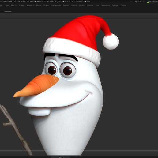 Download STL file Olaf - Frozen 2 Fanart • 3D printer model ・ Cults