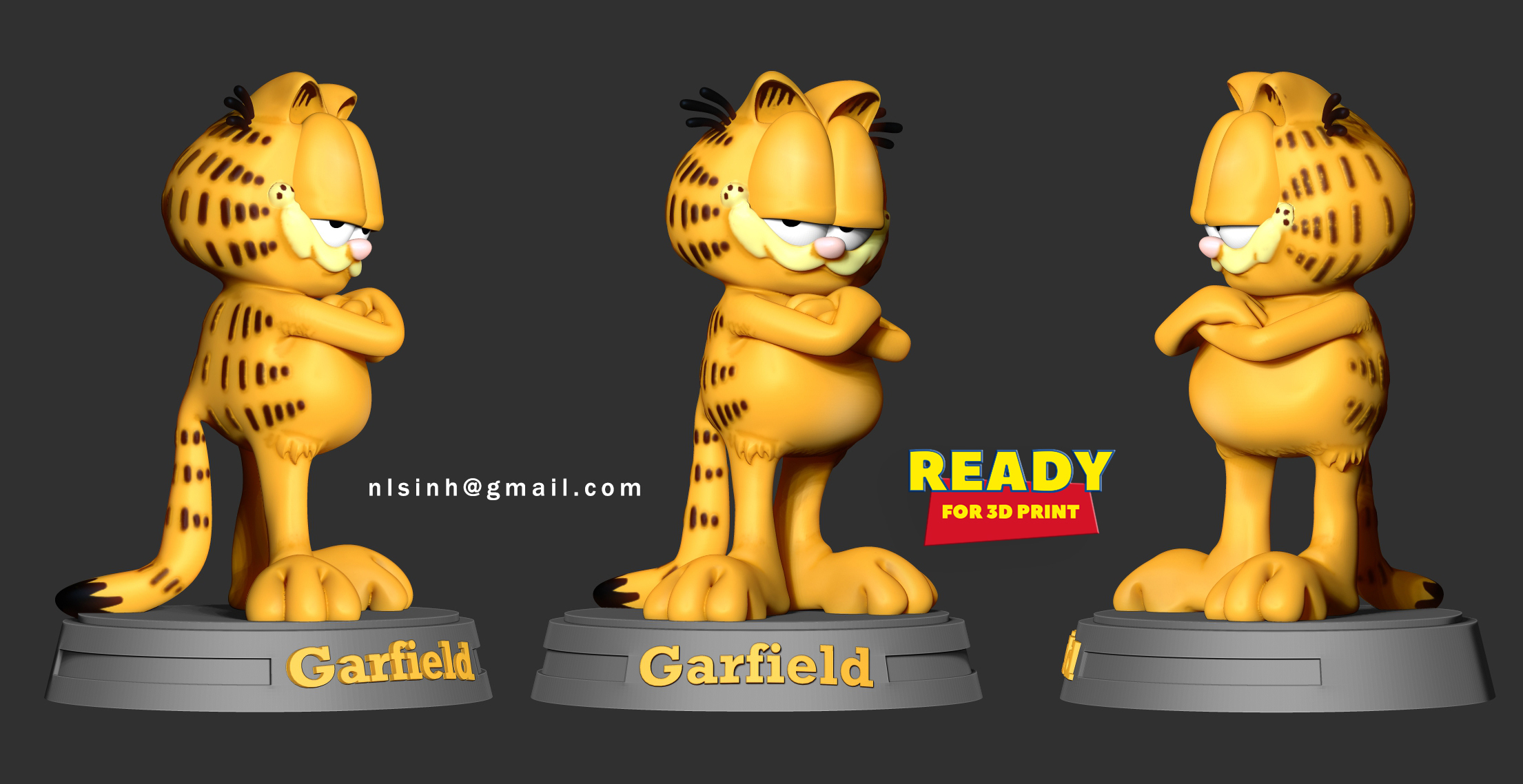 3D file Garfield 🐱・3D printing design to download・Cults