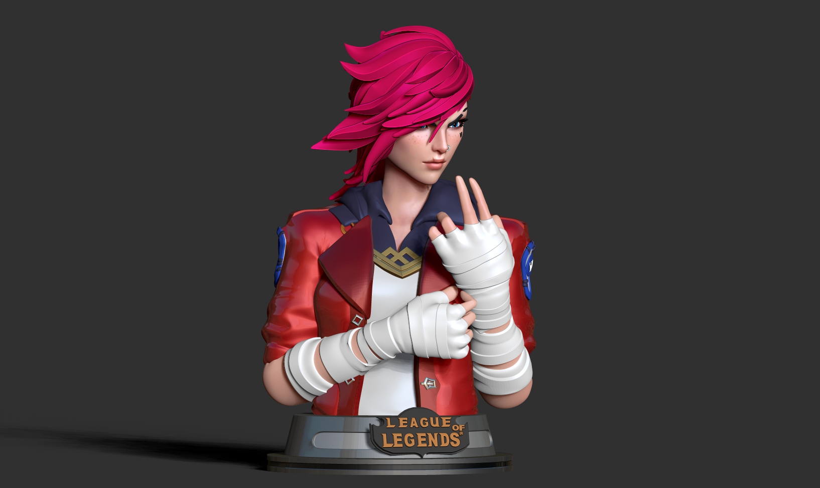 3D file Vi bust - Arcane Fanart 👤・3D print model to download・Cults