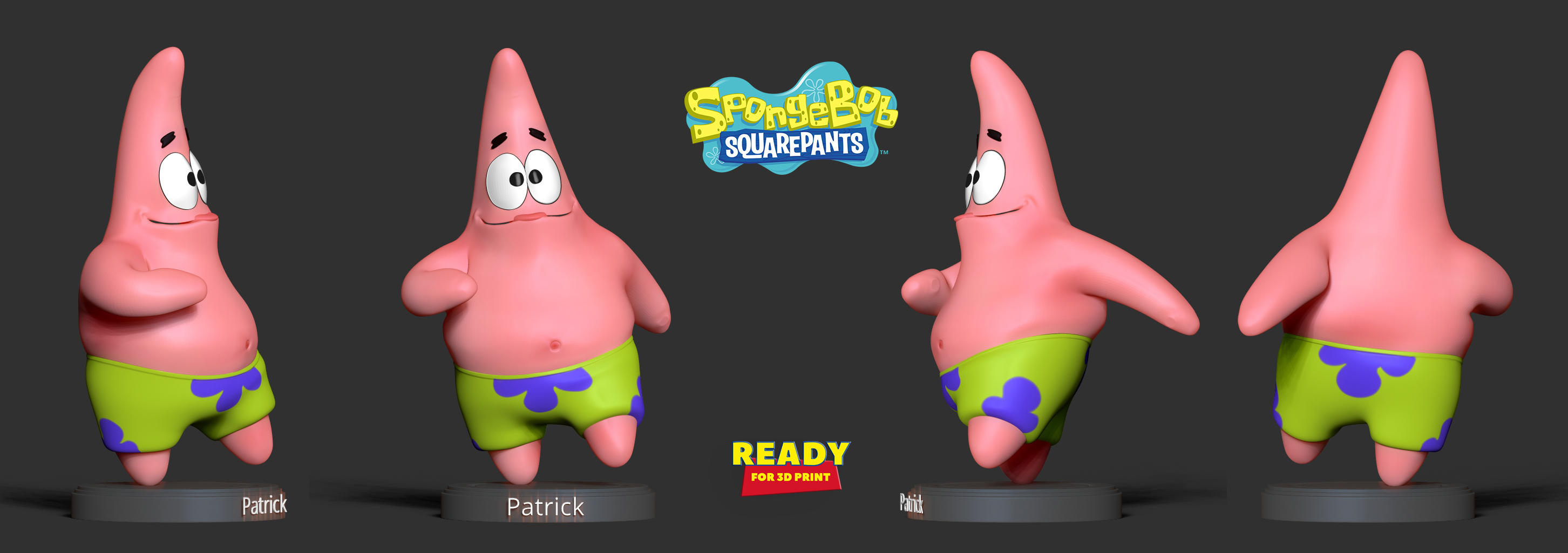 Fichier 3D Patrick Star - Fanart de Bob l'éponge・Modèle imprimable en ...