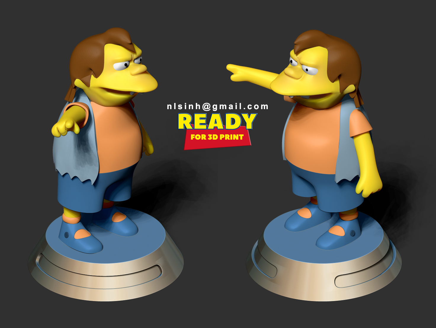 Fichier 3D Nelson Muntz - Les Simpsons Fan art・Design à télécharger et ...