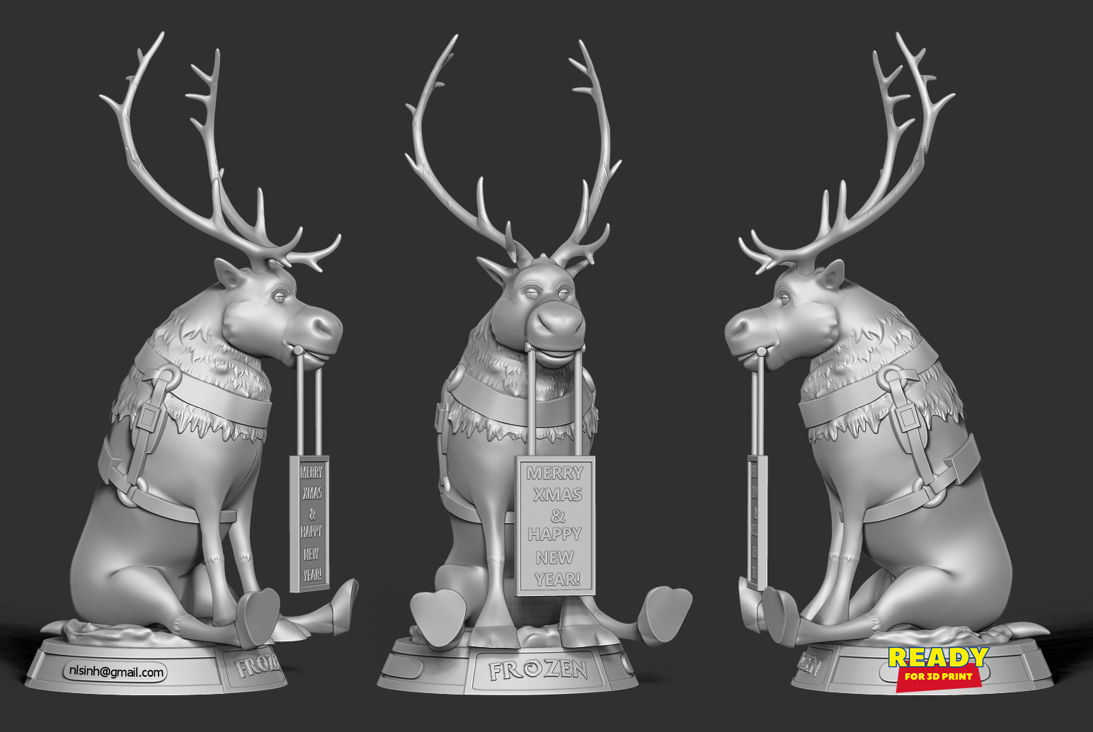 3D file Merry Christmas with Sven 🎄・Design to download and 3D print・Cults