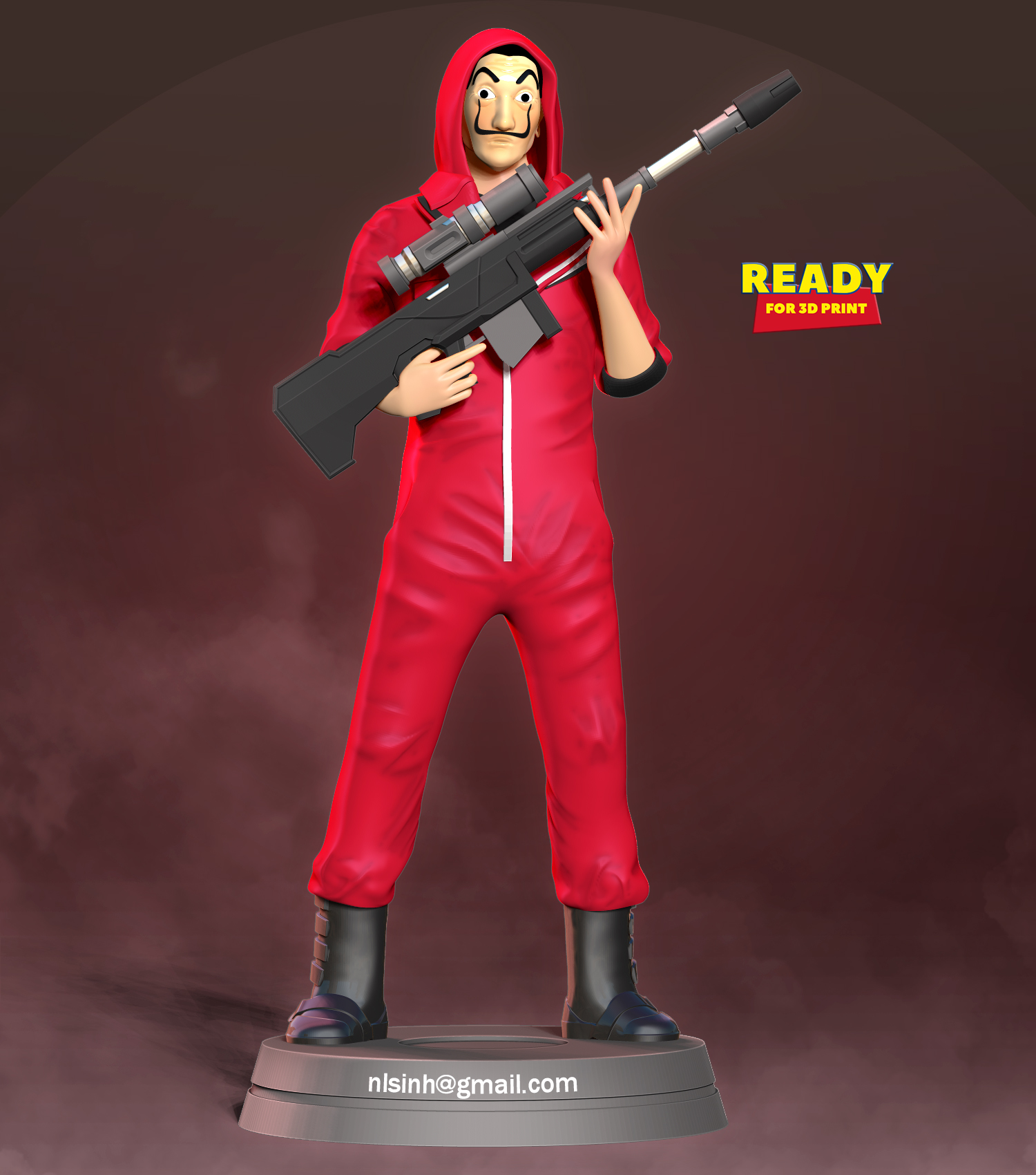 3D file Money Heist Fanart・3D printer design to download・Cults