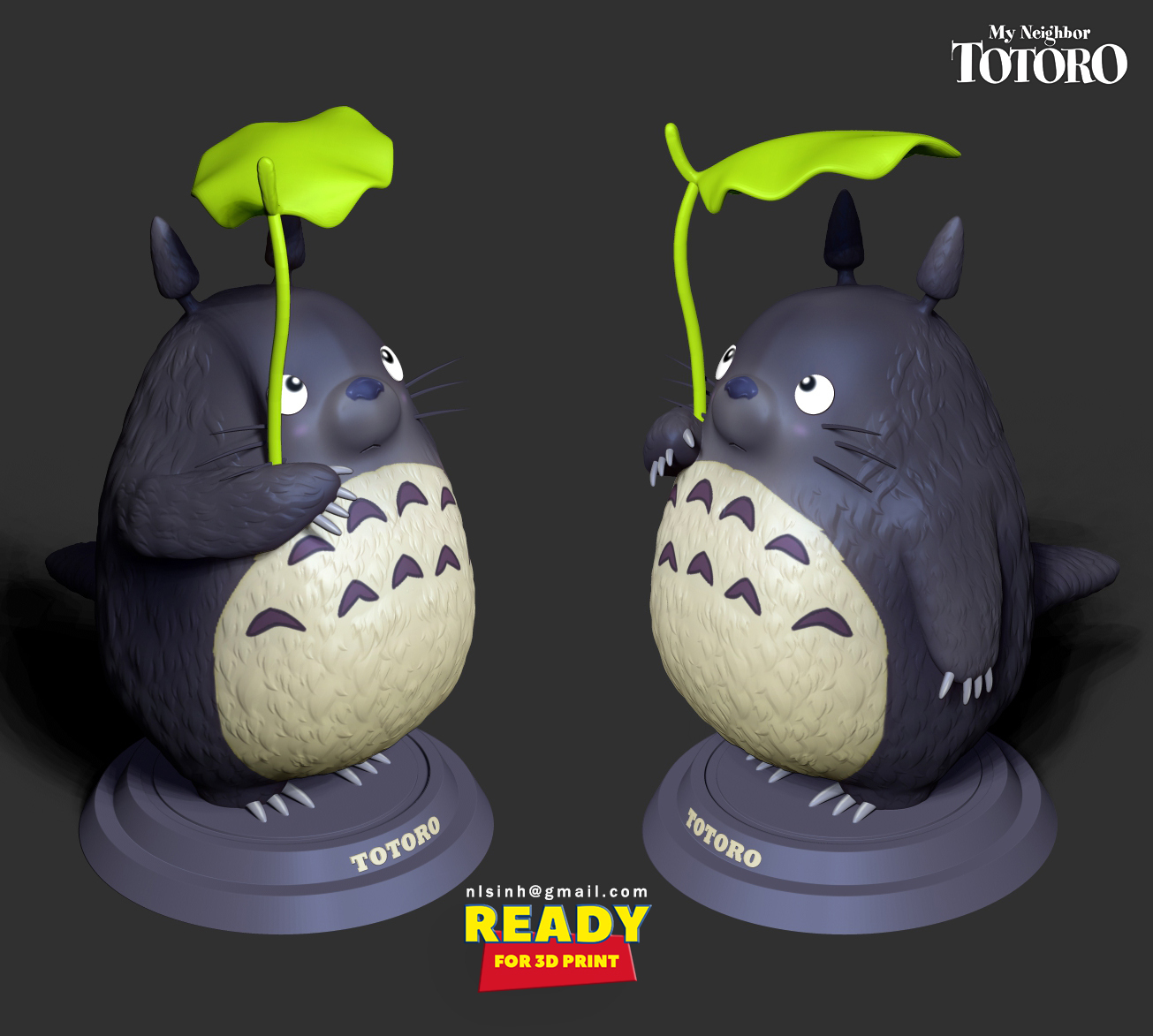 3D file Totoro Fanart・3D printer model to download・Cults