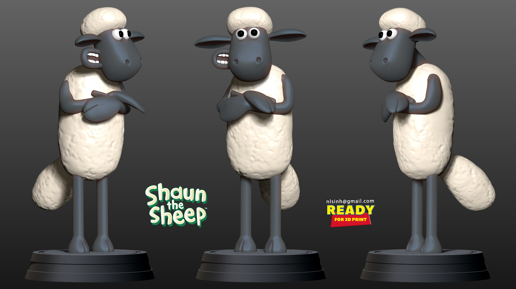 3D file Shaun the Sheep・3D printer design to download・Cults