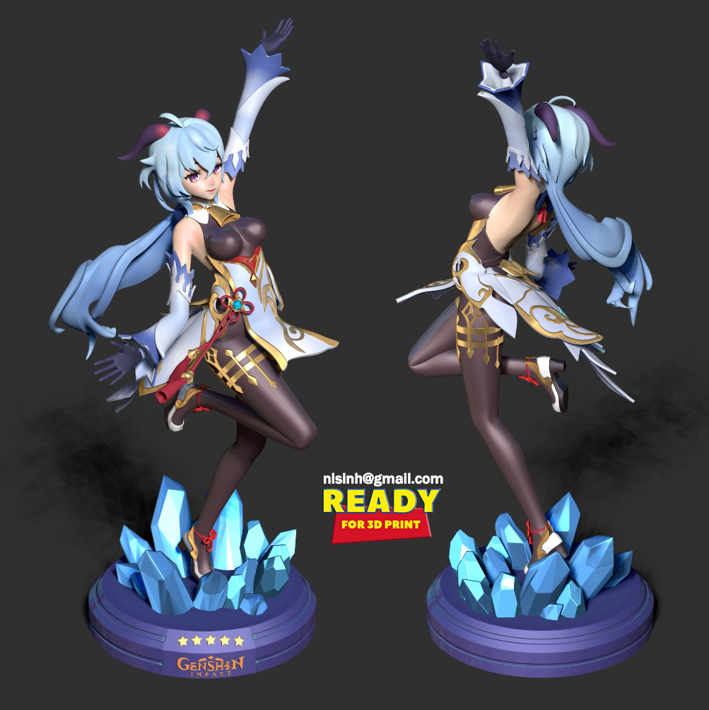 3D file Ganyu - Genshin Impact Fanart・Model to download and 3D print・Cults