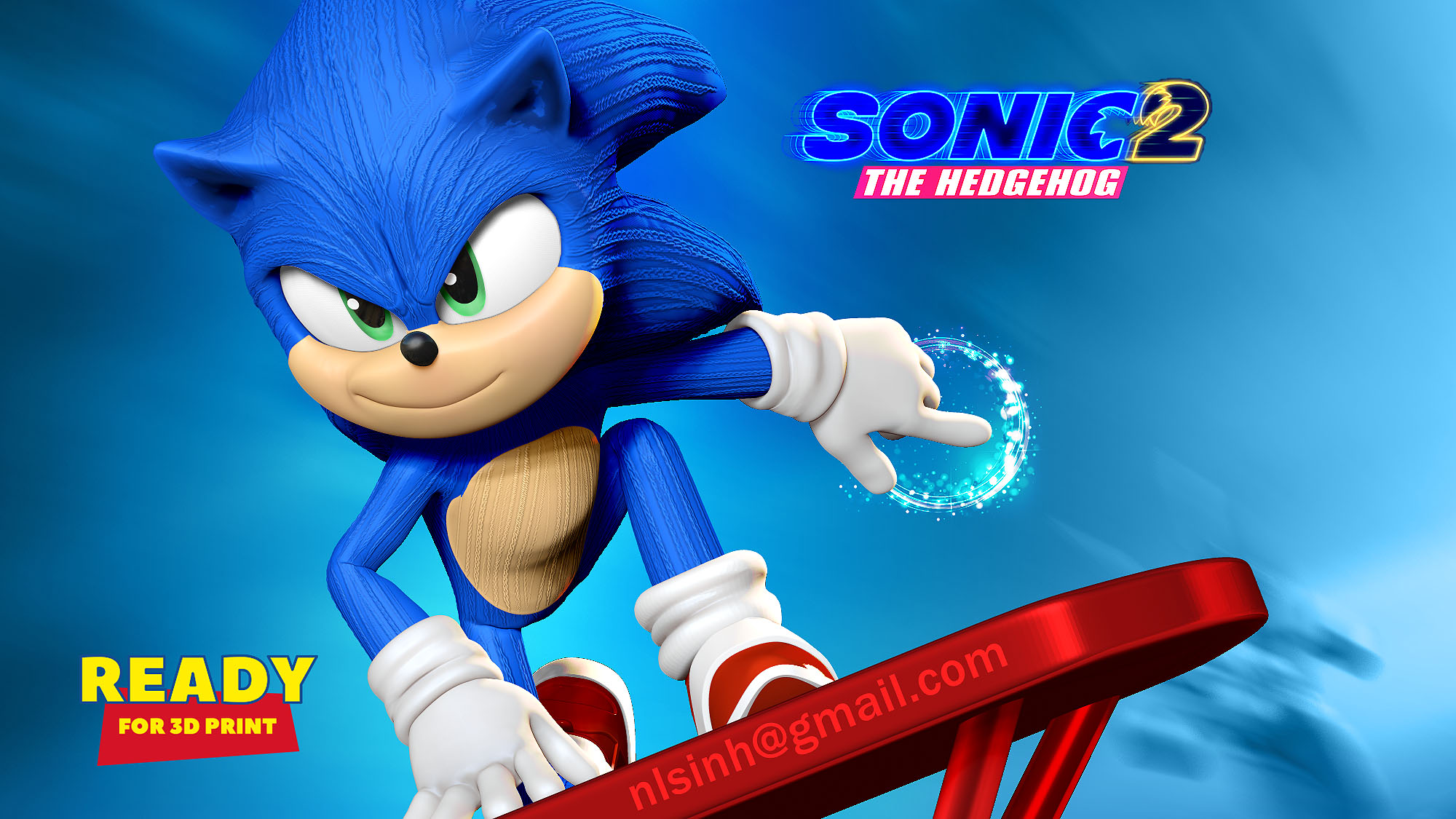 3D file Sonic the Hedgehog 2・3D printable model to download・Cults