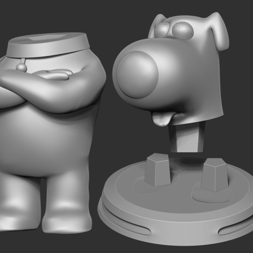 Download free STL file Brian Griffin - Family Guy Fanart • Design to 3D ...