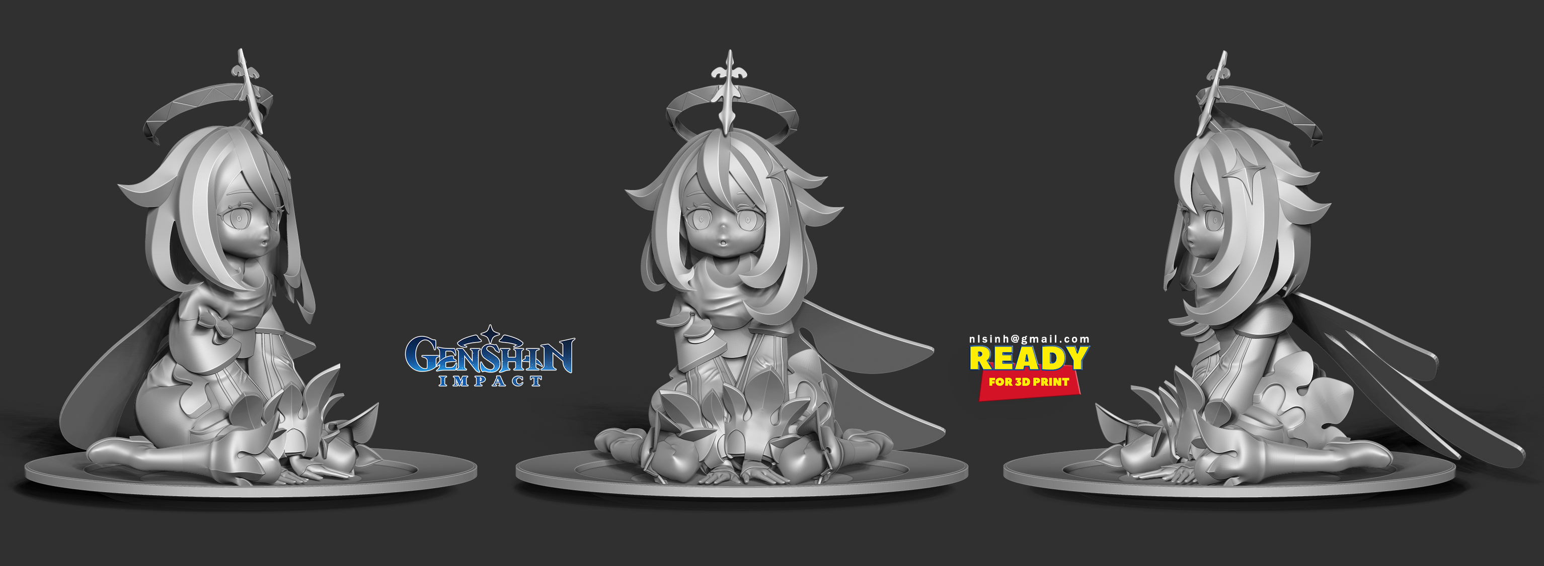 3D file Paimon - Genshin Impact Fanart 👧・3D printer model to download・Cults