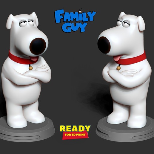 Download free STL file Brian Griffin - Family Guy Fanart • Design to 3D ...