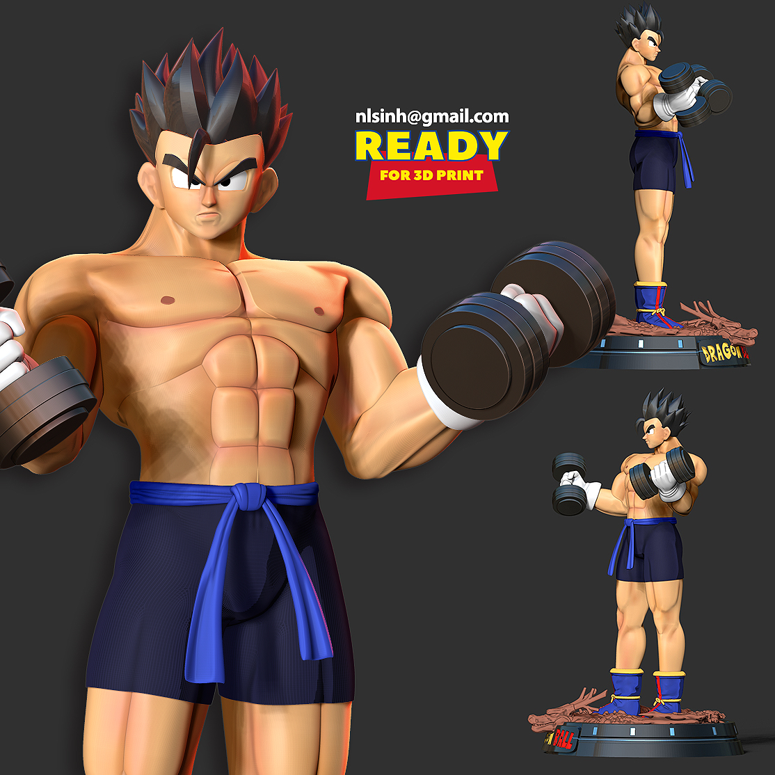 3D file Gohan with gym・3D printable model to download・Cults