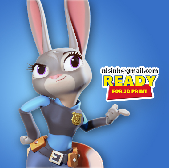 3D file Judy Hoops Fanart 👾・Design to download and 3D print・Cults