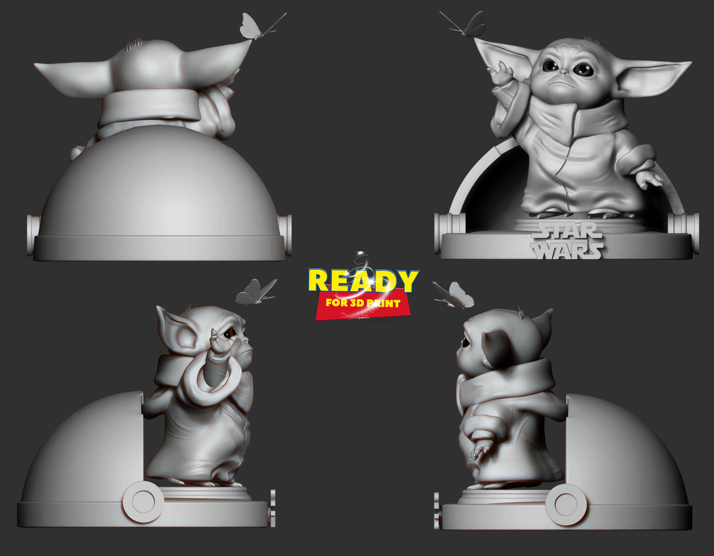 STL file Baby Yoda - Star Wars・Model to download and 3D print・Cults