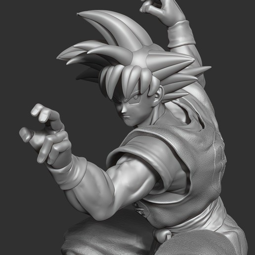 Download STL file Son Goku - Ready to fight • 3D printable template ・ Cults