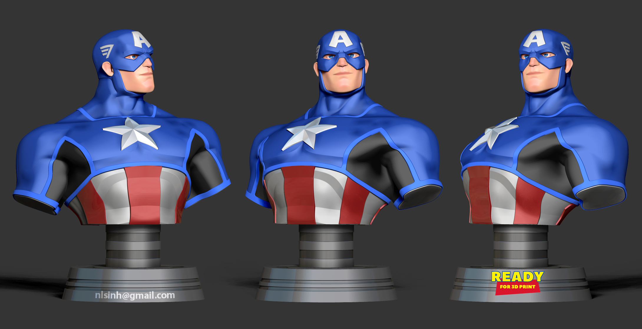 3D file Captain America - Bust・3D printing idea to download・Cults